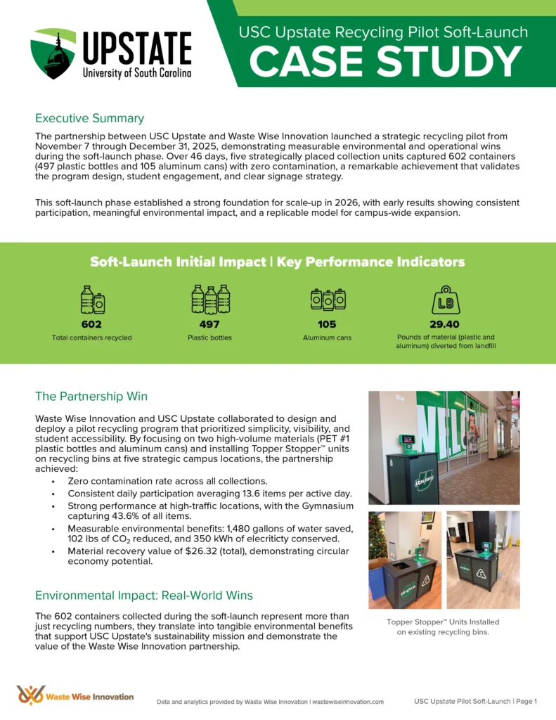 Recycling Case Study: Reducing Contamination at USC Upstate | Recycling ...